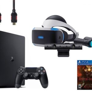 PlayStation VR Start Bundle 5 Items: VR Start Bundle,Sony PS4 Slim 1TB Console - Jet Black,VR game disc PSVR Until Dawn: Rush of Blood