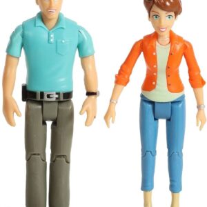 Beverly Hills Doll Collection TM Sweet Li'l Family Dollhouse People Set of 2 Action Figures Set Mom and Dad, Doll House Accessories for Toddlers