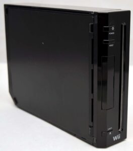 replacement black nintendo wii console - gamecube compatible version - no cables or accessories