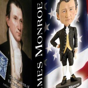 Royal Bobbles James Monroe Bobblehead, Premium Polyresin Lifelike Figure, Unique Serial Number, Exquisite Detail