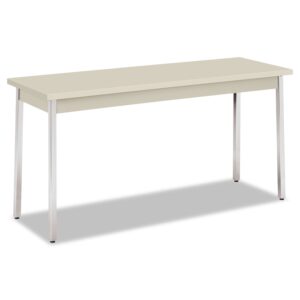 hon utm2060loloc utility table, rectangular, 60w x 20d x 29h, light gray