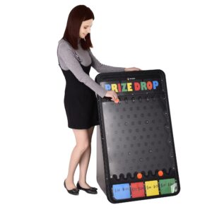 winspin 41"x25" prize drop board foldable stand disk drop board game with 12 playing pucks for carnival tradeshow party live stream