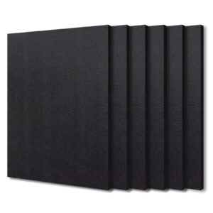 bxi sound absorber - 16 x 12 x 3/8 inches 6 pack high density acoustic absorption panel, sound absorbing panels reduce echo reverb, tackable acoustic panels for wall and ceiling acoustic treatment