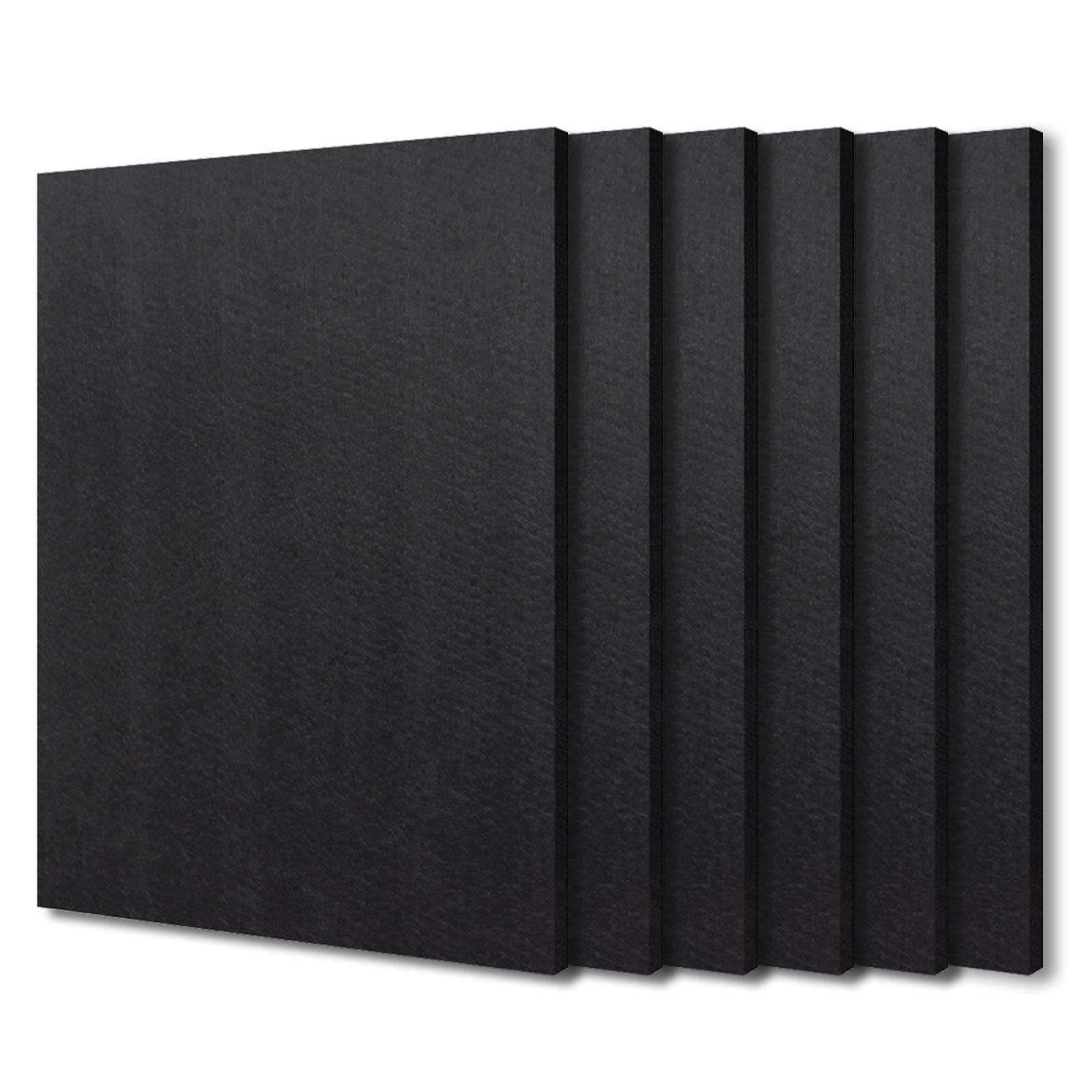 BXI Sound Absorber - 16 X 12 X 3/8 Inches 6 Pack High Density Acoustic Absorption Panel, Sound Absorbing Panels Reduce Echo Reverb, Tackable Acoustic Panels for Wall and Ceiling Acoustic Treatment