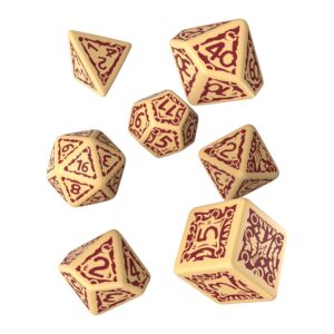 q workshop pathfinder ironfang invasion rpg ornamented dice set 7 polyhedral pieces