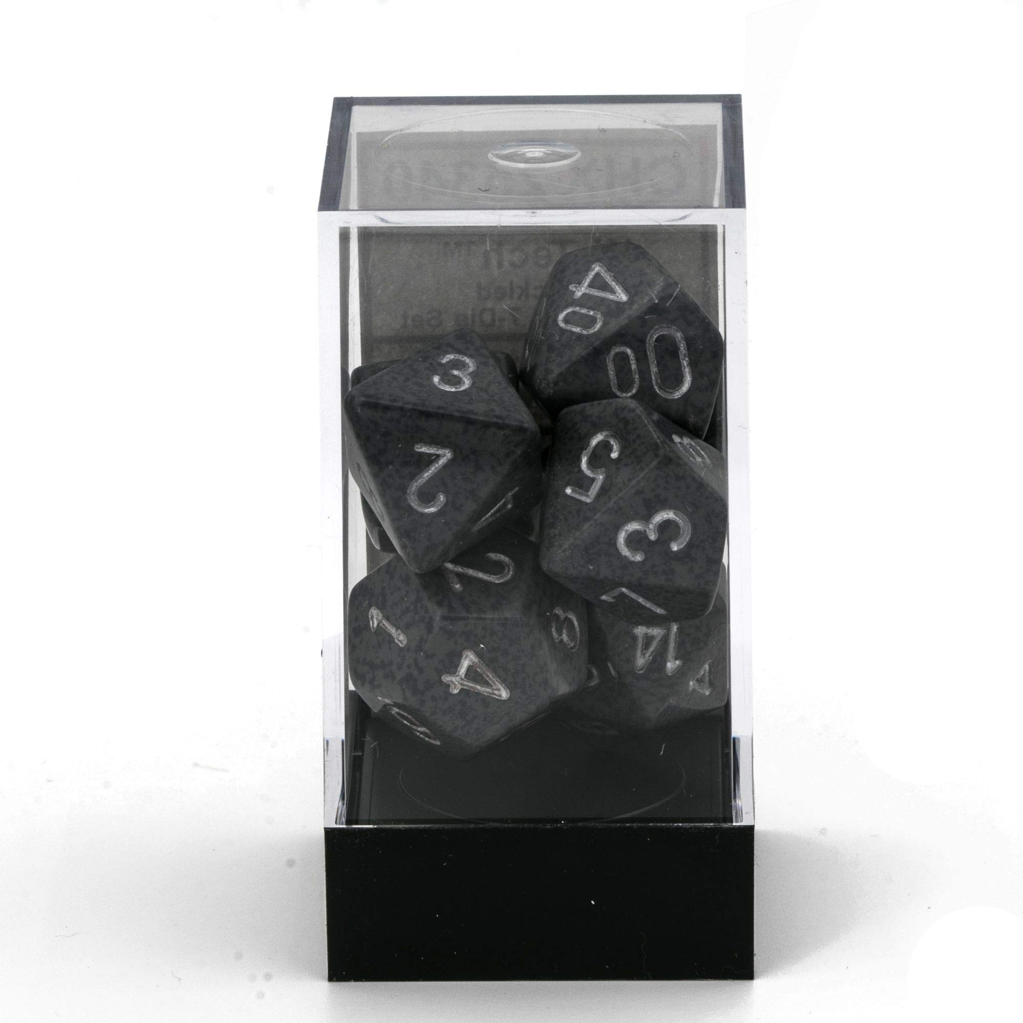 DND Dice Set-Chessex D&D Dice-16mm Speckled Hi-Tech Plastic Polyhedral Dice Set-Dungeons and Dragons Dice Includes 7 Dice - D4 D6 D8 D10 D12 D20 D% (CHX25340)