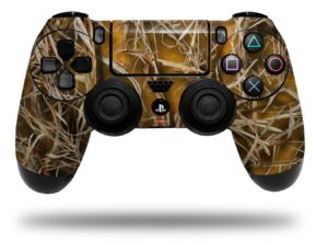 wraptorskinz skin compatible with sony ps4 dualshock controller playstation 4 original slim and pro wraptorcamo grassy marsh camo orange (controller not included)