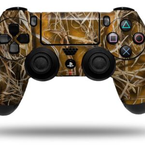 WraptorSkinz Skin Compatible with Sony PS4 Dualshock Controller PlayStation 4 Original Slim and Pro WraptorCamo Grassy Marsh Camo Orange (Controller NOT Included)