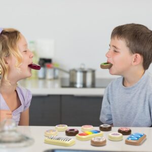 Imagination Generation Baker's Dozen Wooden Donuts, 13 Assorted Colorful Wood Eats! Pastries