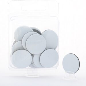 Hedral Value Pack of 24 - Dry Erase - Reusable - Blank 1" Circle Board Game Chits Tiles Counters Markers DIY D&D