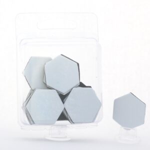 Value Pack of 24 - Dry Erase - Reusable - Blank 1" Hexagon Hex Board Game Chits Tiles Counters Markers DIY D&D