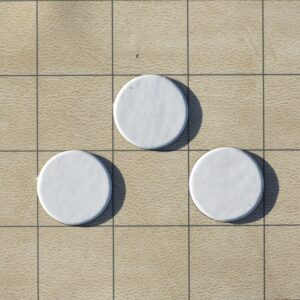 Hedral Value Pack of 24 - Dry Erase - Reusable - Blank 1" Circle Board Game Chits Tiles Counters Markers DIY D&D