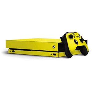 skinit decal gaming skin compatible with xbox one x console and controller bundle - originally designed yellow design