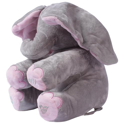 Dimple Peek A Boo Elephant Toy, Interactive Singing Stuffed Elephant Plush with Moving Ears, Musical Stuffed Animal for Babies and Toddlers, Adorable Elephant Baby Toy