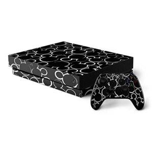 skinit decal gaming skin compatible with xbox one x console and controller bundle - officially licensed disney mickey mouse silhouette design