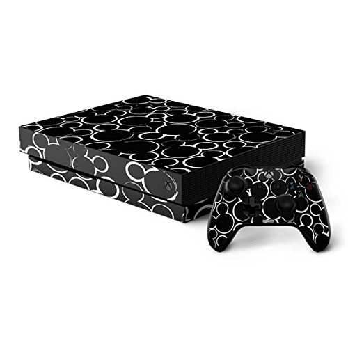 Skinit Decal Gaming Skin Compatible with Xbox One X Console and Controller Bundle - Officially Licensed Disney Mickey Mouse Silhouette Design