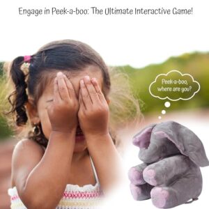 Dimple Peek A Boo Elephant Toy, Interactive Singing Stuffed Elephant Plush with Moving Ears, Musical Stuffed Animal for Babies and Toddlers, Adorable Elephant Baby Toy