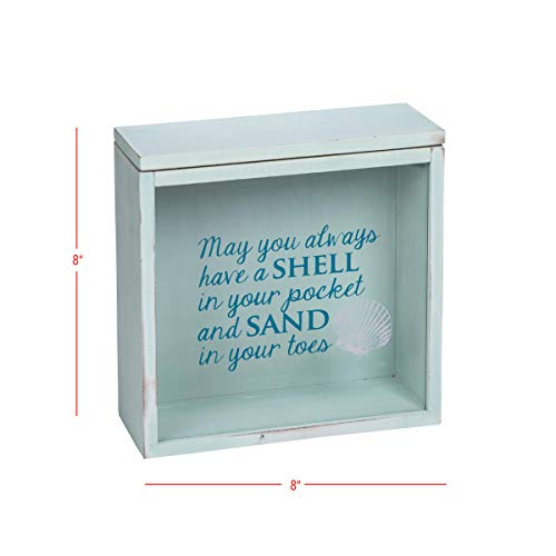 Foreside Home & Garden FDAD06158 Shells & Sand Keepsake Box