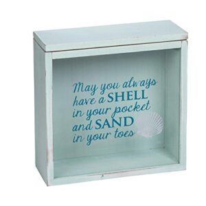 foreside home & garden fdad06158 shells & sand keepsake box