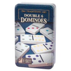 cardinal games - traditions: double six color dot dominoes