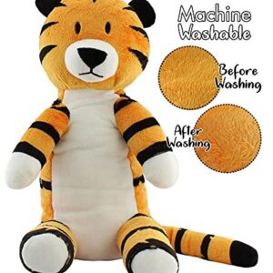 Attatoy Regit The Plush Tiger Toy, 17-Inch Tall Striped Sitting Tiger Stuffed Animal