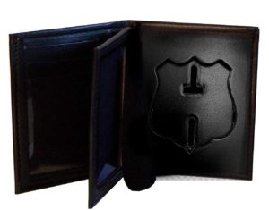 houston police hidden badge wallet (cutout dk847, 2.73 inches tall)