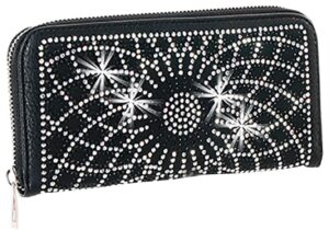 zzfab gem sparkle wallet matching star flower rhinestone wallet for sparkle purse black