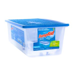 damprid - fragrance free mega refillable moisture absorber - (5 lb.) - traps moisture in basements & large areas for fresher, cleaner air