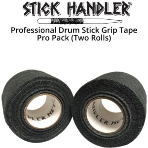 STICK HANDLER Professional Drumstick Grip Tape Pro Pack (Black | Two Pack)