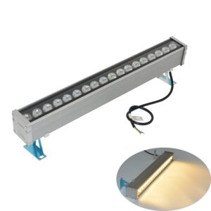 rsn led 18w wall washer light, 19.7in linear strip light, super bright 1800lm in brightness, 120v led light bar 3000k warm white,ip65 waterproof for landscape, church, ads, yard, garden