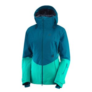 salomon women's qst guard jacket , deep lagoon, medium