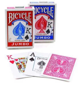 bicycle poker size jumbo index playing cards 2 pack