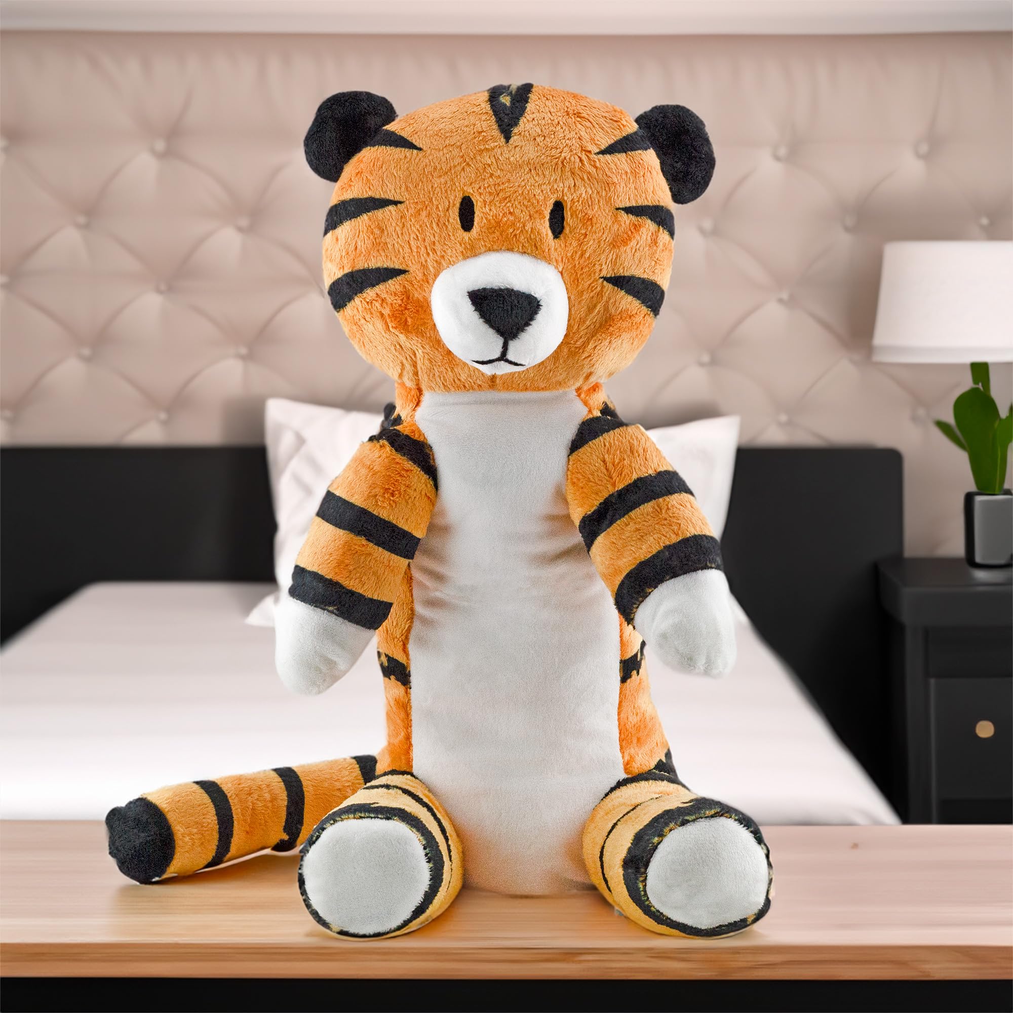 Attatoy Regit The Plush Tiger Toy, 17-Inch Tall Striped Sitting Tiger Stuffed Animal