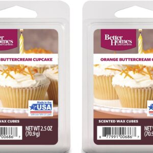 Better Homes and Gardens Multi Pack Scented Wax - Orange Buttercream Cupcake(2) Wild Berry Cheesecake(2)