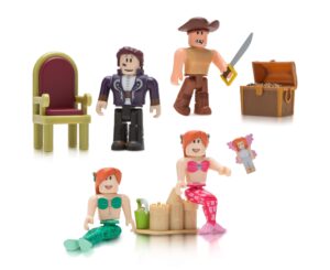 roblox celebrity collection - neverland lagoon four figure pack [includes exclusive virtual item]