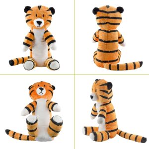 Attatoy Regit The Plush Tiger Toy, 17-Inch Tall Striped Sitting Tiger Stuffed Animal