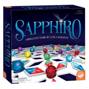 mindware sapphiro – strategy family game for all ages – all-inclusive & fun for kids & adults – 140pc board game for 2 to 4 players, ages 6+