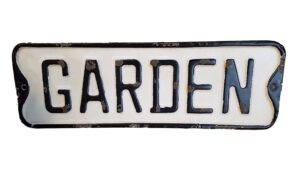 pd home vintage street sign (garden)