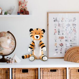 Attatoy Regit The Plush Tiger Toy, 17-Inch Tall Striped Sitting Tiger Stuffed Animal