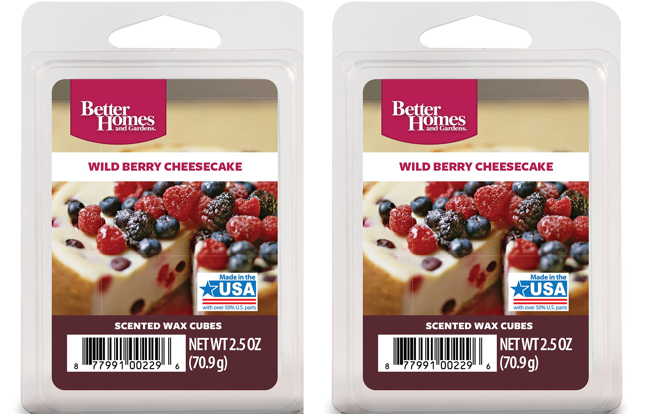 Better Homes and Gardens Multi Pack Scented Wax - Orange Buttercream Cupcake(2) Wild Berry Cheesecake(2)