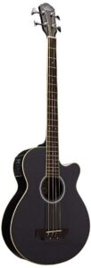 oscar schmidt ob100b-a-u 4-string acoustic-electric bass with gig bag - black