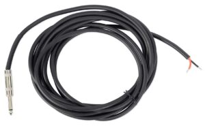 rockville rtsbw15 15 foot 1/4" ts to bare wire speaker cable,16 awg,100% copper