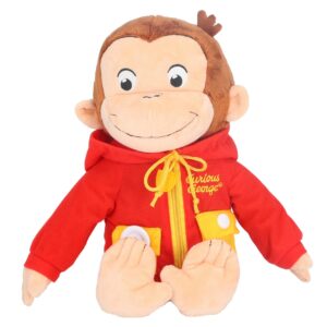 kids preferred curious george learn to dress stuffed animal, 14 in