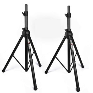 pair of pa speaker stands by hola! music, professional heavy-duty tripod structure, 4-6ft adjustable height, model hps-500pa