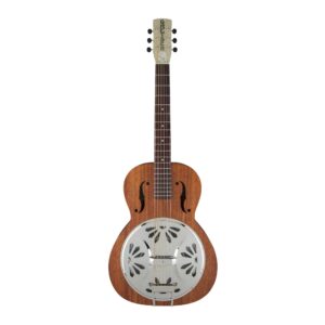 gretsch g9200 boxcar round-neck mahogany body resonator 6-string guitar with padauk fingerboard (natural finish)