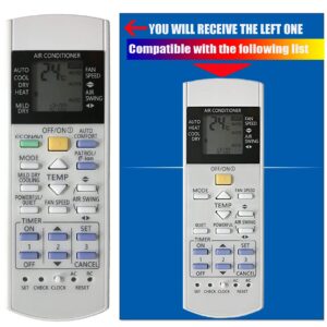 replacement for panasonic air conditioner remote control cs-e18jkk cs-e18nkua cs-e22jkk cs-e24nkua cs-e18nkua cs-e24nkua