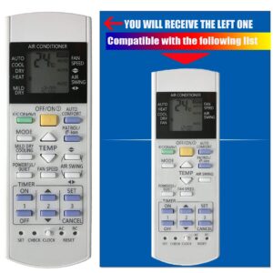 replacement for panasonic air conditioner remote control cs-e12rkuaw cs-e9rkuaw cs-me5rkua cs-me7rku cs-me7rkua cs-e12rkua cs-e9rkua