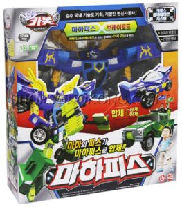 hello carbot season 5 mahapeace transforming robot 2 cars combination (single product)