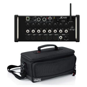 behringer x air xr16 digital mixer for ipad/android tablet with wi-fi and usb recorder - bundle with gator cases padded nylon bag custom fit for behringer x-air mixer,