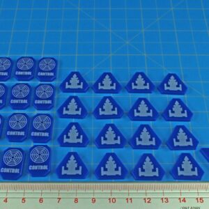 Command & Control Token Set | Compatible with Twilight Imperium 4th Edition | Set of 33 (Blue)